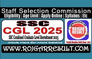 SSC CGL 2025 Graduate Level | Final Result 2026