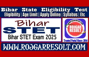Bihar STET Result 2025 | Bihar State Eligibility Test Score Card 2026