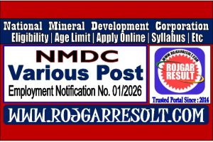 NMDC Various Post Online Form 2026