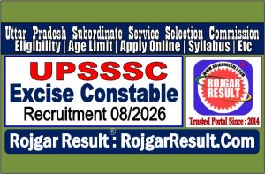 UPSSSC Excise Constable Online Form 2026