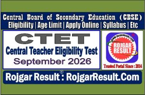 CTET September 2026 Online Form