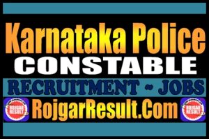 Karnataka Police Constable Online Form 2026 for 3991 Post - Rojgar ...